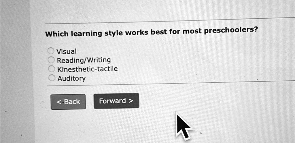 Which learning style works best for most preschoolers? Visual Reading ...