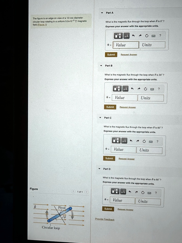 the figure is an edge on view of a 12 cm diameter circular loop ...