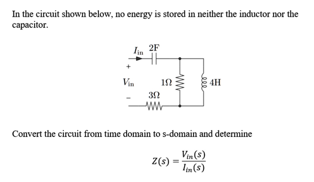 In the circuit shown below, no energy is stored in neither the inductor ...