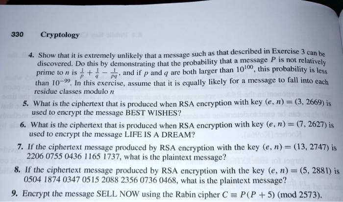 330 cryptology show that itis extremely unlikely that message such as ...