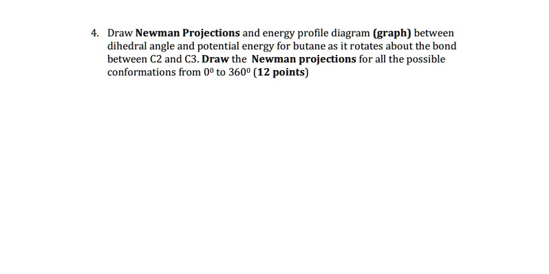 SOLVED: Draw Newman Projections and energy profile diagram (graph ...