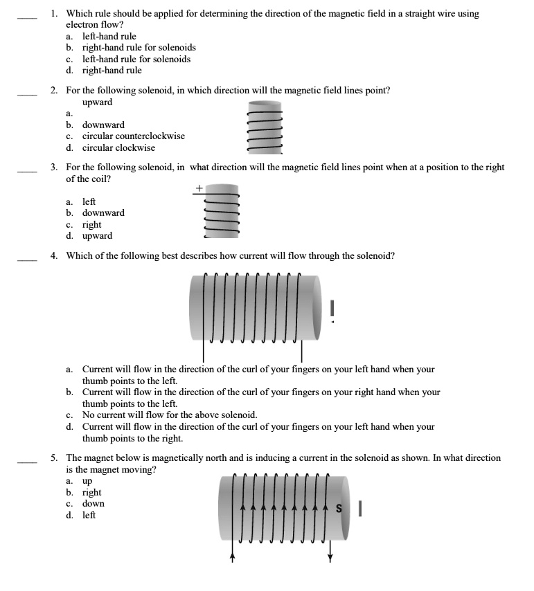 SOLVED: 'Which rule should be applied for determining the direction of ...