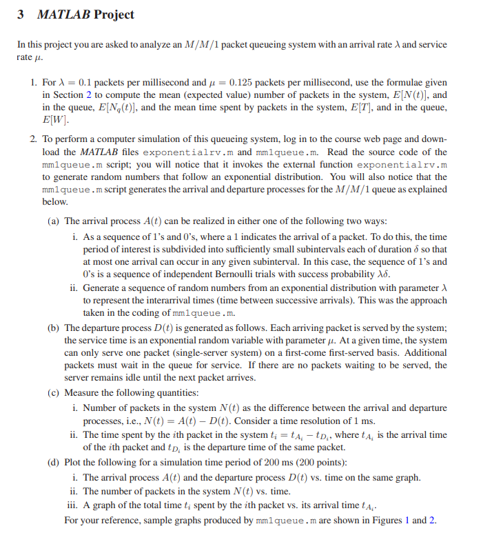 Solved 3 Matlab Project In This Project You Are Asked To Analyze An M