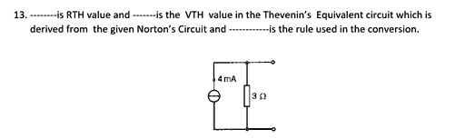 Solved Rth Value And The Vth Value In The Thevenin Equivalent Circuit 6859