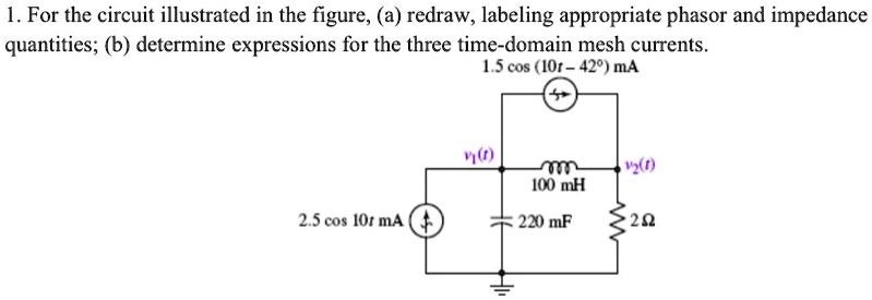 for the circuit illustrated in the figure a redraw labeling appropriate ...
