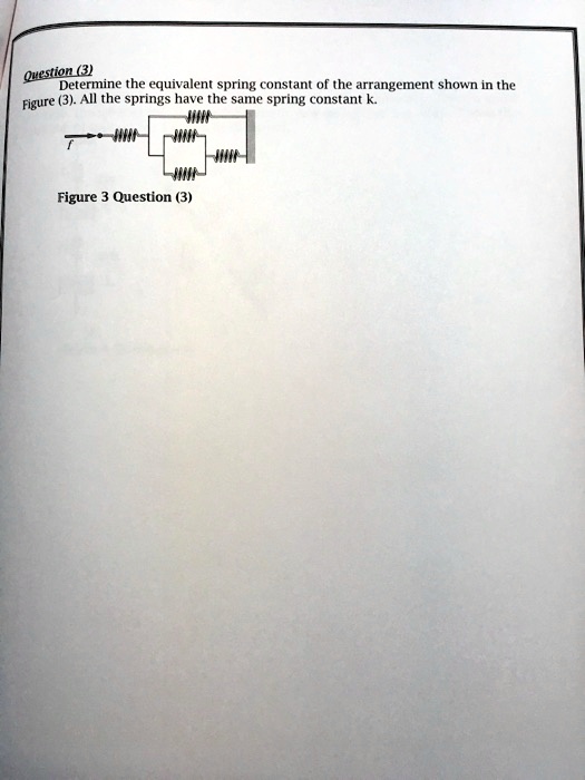 SOLVED: Question (3): Determine the equivalent spring constant of the ...