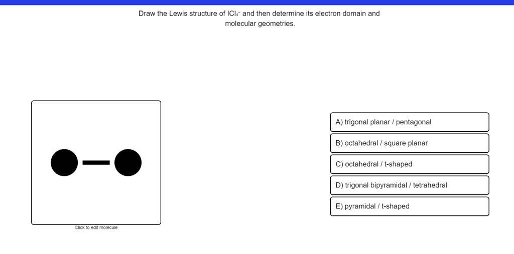draw the lewis structure of ici and then determine its electron domain ...