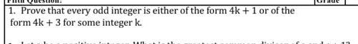 Prove that every odd integer is eitherofthe form 4k =… - SolvedLib