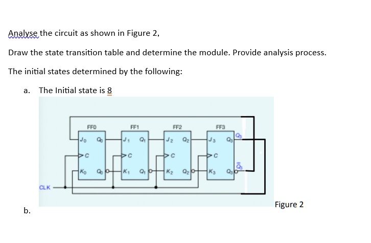 SOLVED: Analyse the circuit as shown in Figure 2, Draw the state ...