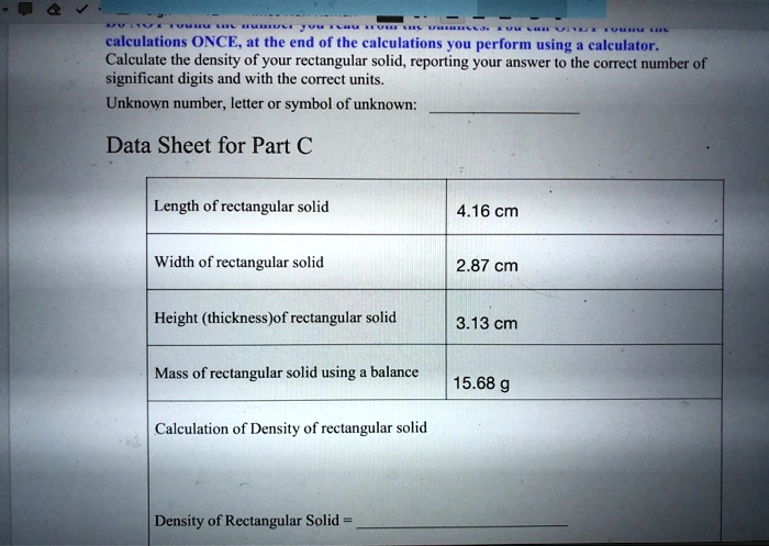 SOLVED: Calculations: Once at the end of the calculations you perform ...