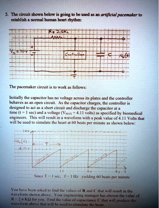 SOLVED: The circuit shown below is going to be used as an artificial ...