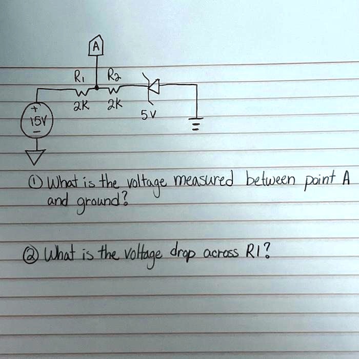 SOLVED: Texts: 1. What is the voltage measured between point A and ...