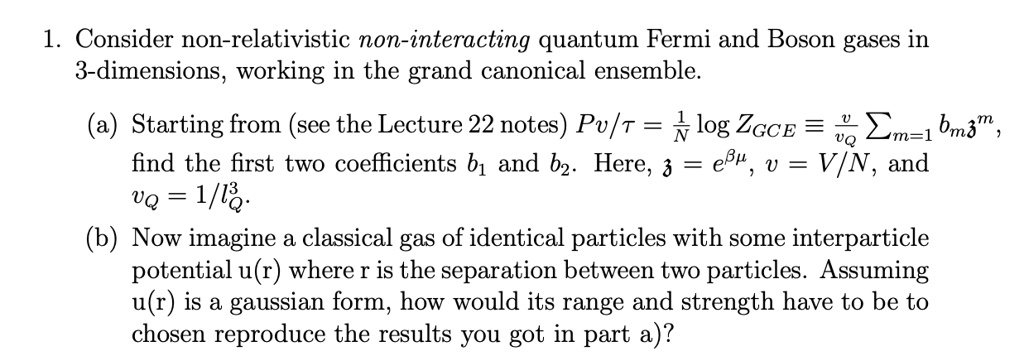 SOLVED: 1. Consider non-relativistic non-interacting quantum Fermi and ...