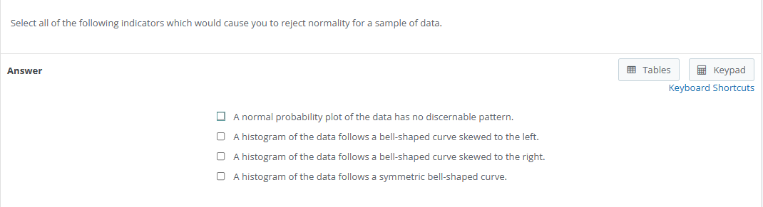 SOLVED: Select all of the following indicators which would cause you to ...