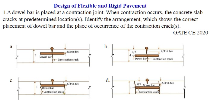 design of flexible and rigid pavement 1a dowel bar is placed at a ...