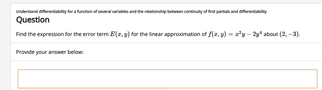 Solved Understand Differentiability For Function Of Several Variables And The Relationship