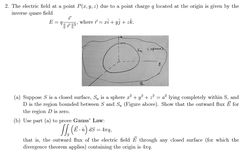SOLVED: clear steps plz 2. The electric field at a point P(z,y,z) due ...