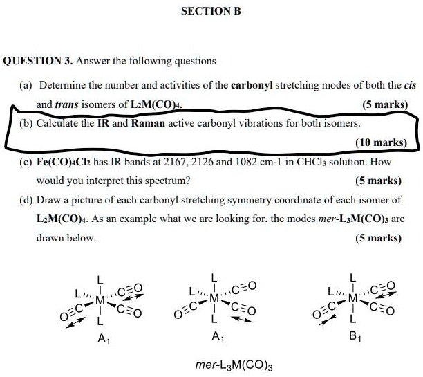 SOLVED: SECTION B QUESTION 3. Answer the following questions (a ...