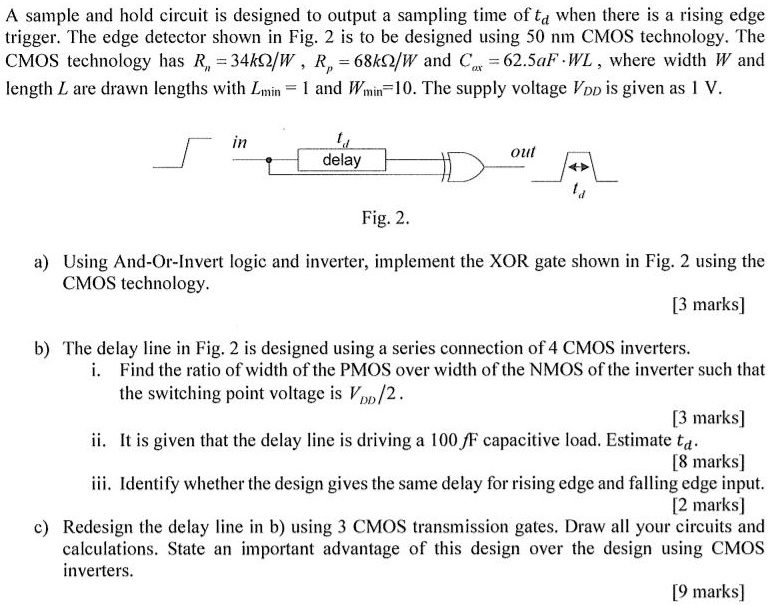 SOLVED: A sample and hold circuit is designed to output a sampling time ...