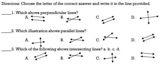 direcions choose the letter of the correct answer and write it in the ...