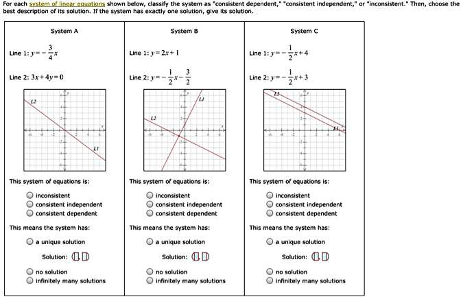 SOLVED: For the quadratic equation shown below, classify the system as ...