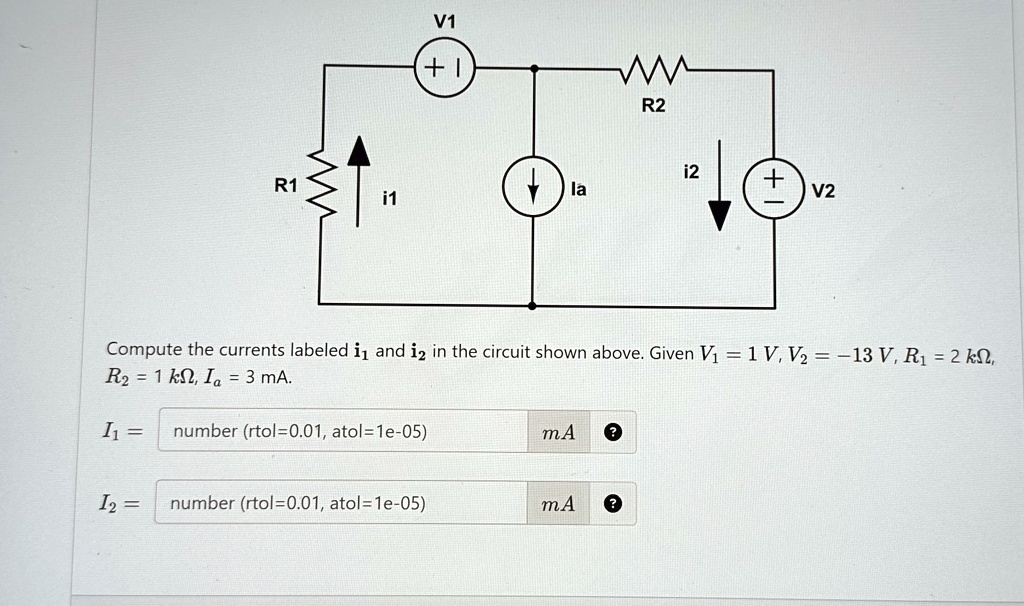 Texts: V1 VVN R2 R Compute the currents labeled i and iin the circuit ... Texts: V1 VVN R2 R Compute the currents labeled i and iin the circuit ...