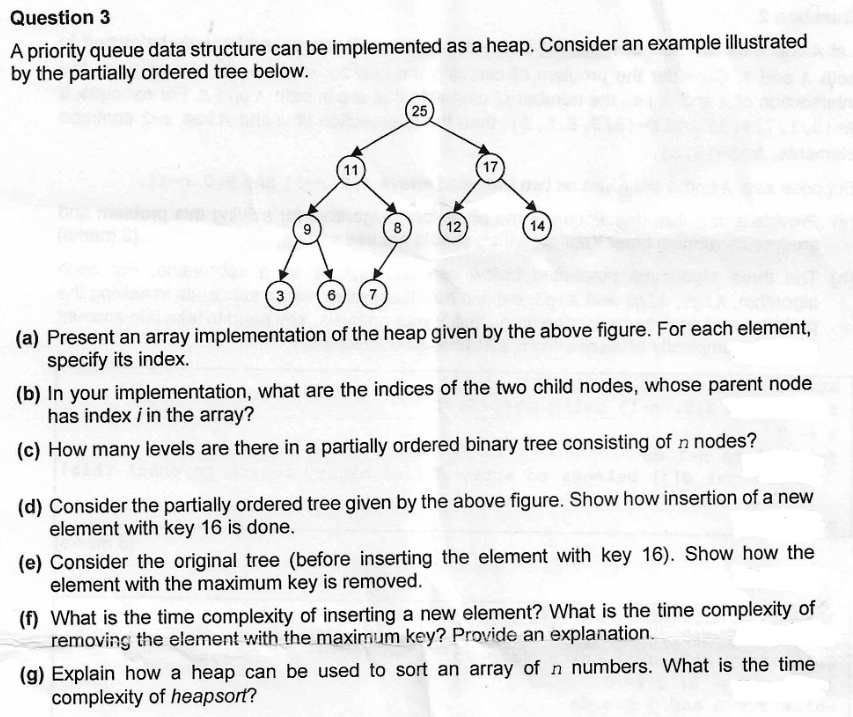 SOLVED: Algorithms Question Answer correctly with explanation where ...