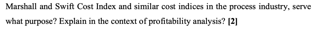 Marshall and Swift Cost Index and similar cost indices in the process ...