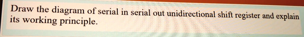 SOLVED: Draw the diagram of serial in serial out unidirectional shift ...