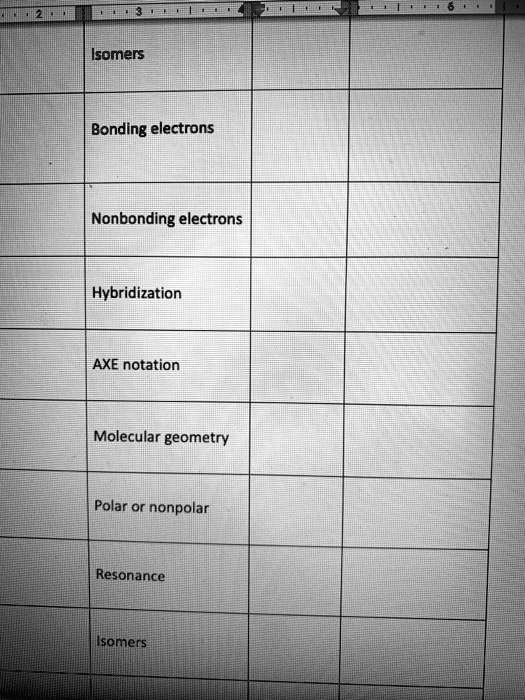 isomers bonding electrons nonbonding electrons hybridization axe ...