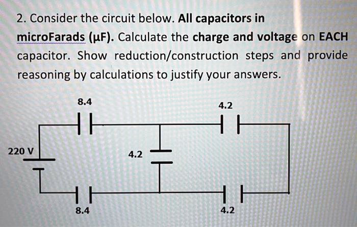 SOLVED: Consider the circuit below. All capacitors in microfarads (ÂµF): Calculate the charge ...