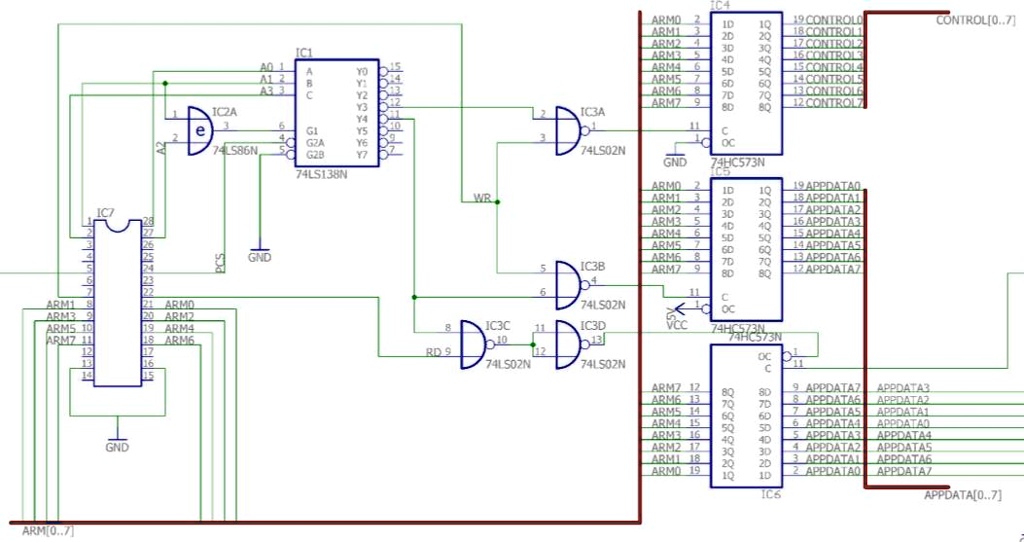 describe the following 3 latch system circuit for a 4x3 matrix keypad ...