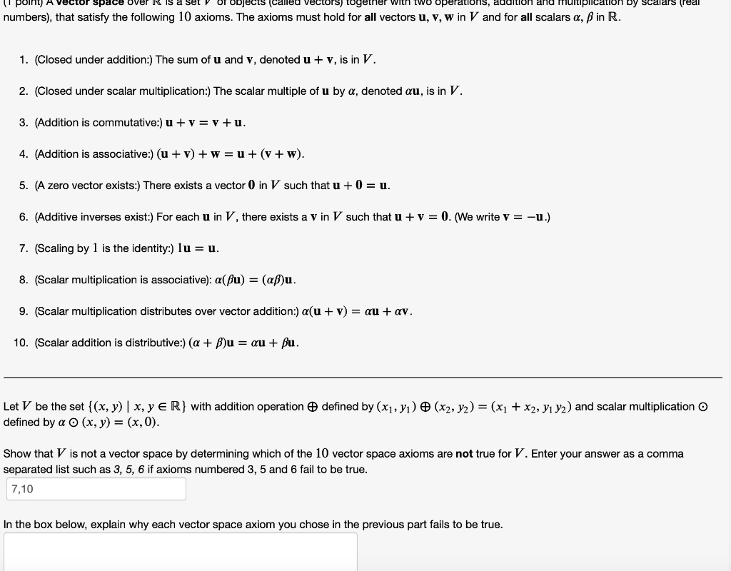 SOLVED:pOMnl} Avecloi space Ovei Sel 0l ODJEcls (calieu Eclois [Ogeltei ...
