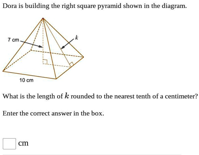 SOLVED: 'Dora is building the right square pyramid shown in the diagram ...