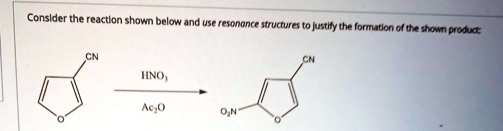 Consider the reaction shown below and use resonance structures to ...