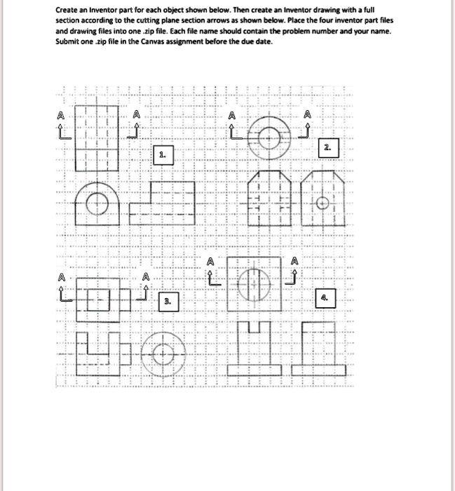 create an inventor part for each object shown belowthen create an ...