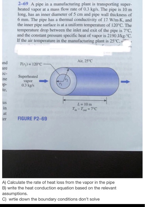 SOLVED: 269 A pipe in a manufacturing plant is transporting super ...