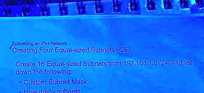 Solved Text Subnetting An Ipv4 Network Creating Four Equal Sized Subnets To Create 16 Equal
