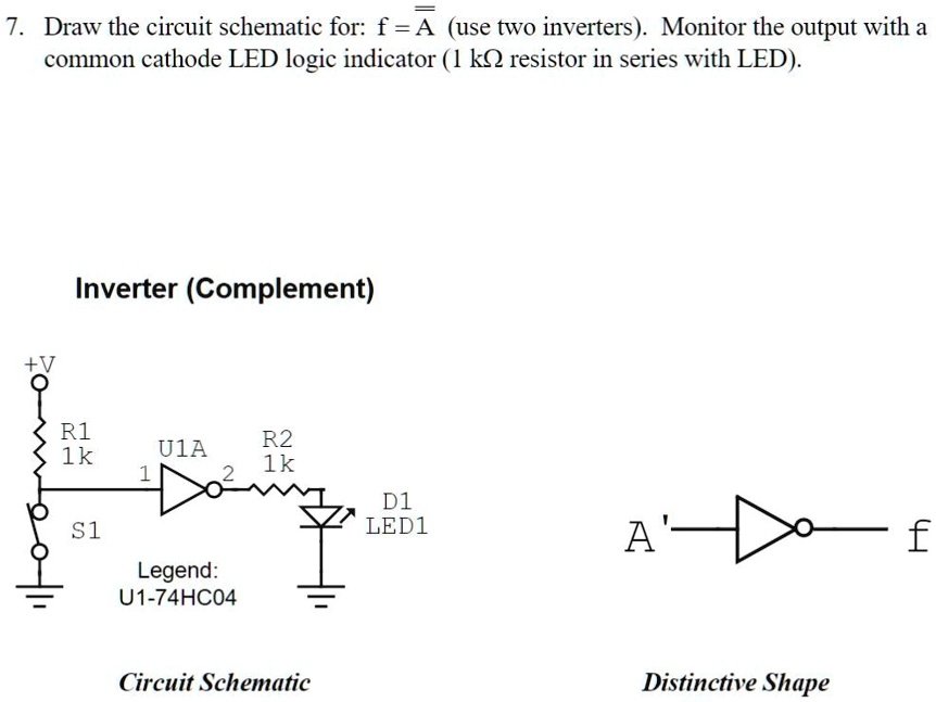 Please draw the schematic. Draw the circuit schematic for: f = A (use two inverters). Monitor ...