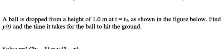 a ball is dropped from a height of 10 m at t to as shown in the figure ...