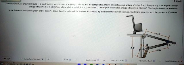 SOLVED: The mechanism as shown in Figure 1 is a self-locking support ...