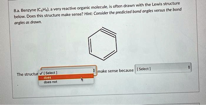 SOLVED: Is often drawn with the Lewis structure Benzyne (C6H6), a very ...