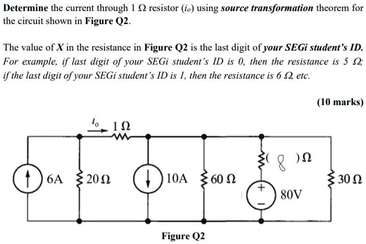 Solved Determine The Current Through The 02 Resistor Io Using Source Transformation Theorem 4885