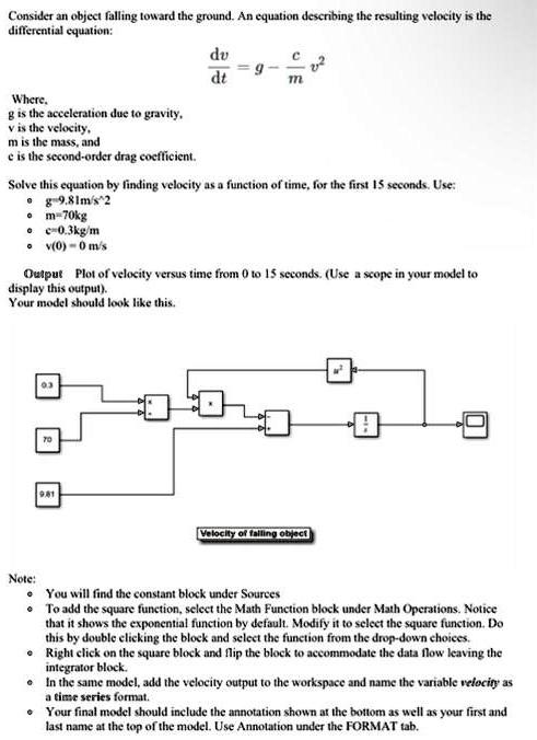 SOLVED: Using MATLAB and Simulink to Form the Answer in the Format Shown on the Page Consider an ...