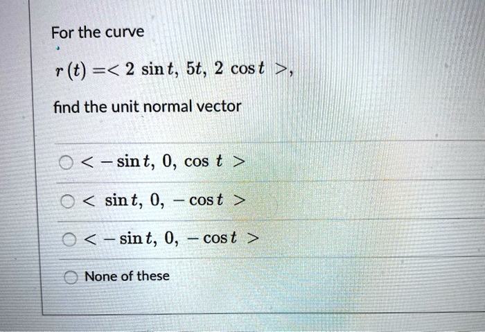 SOLVED: For the curve r (t)