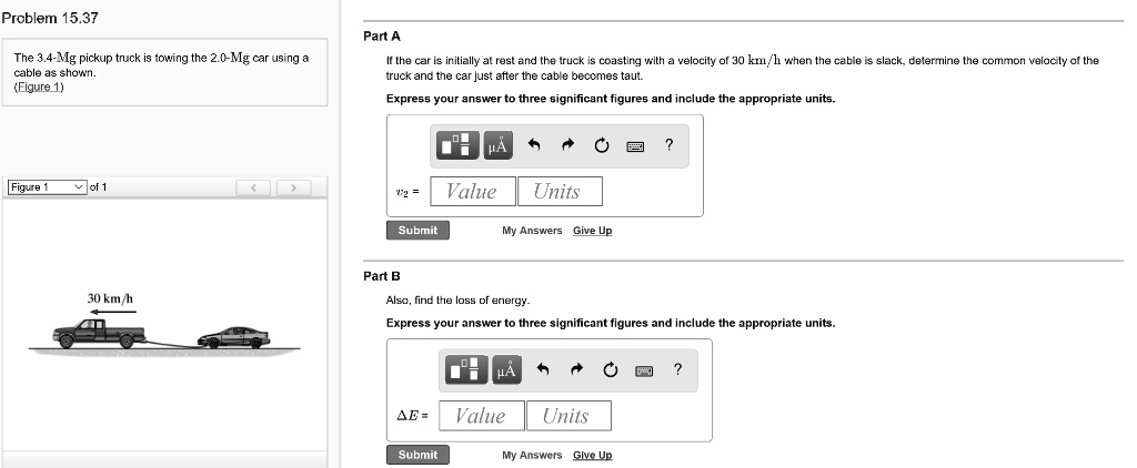 SOLVED: Problem 15.37 Part A The 3.4-Mg pickup truck is towing the 2.0 ...