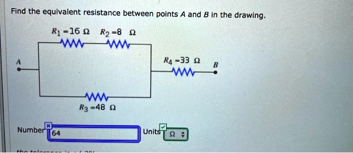 find the equivalent resistance between points a and b in the drawing r1 ...