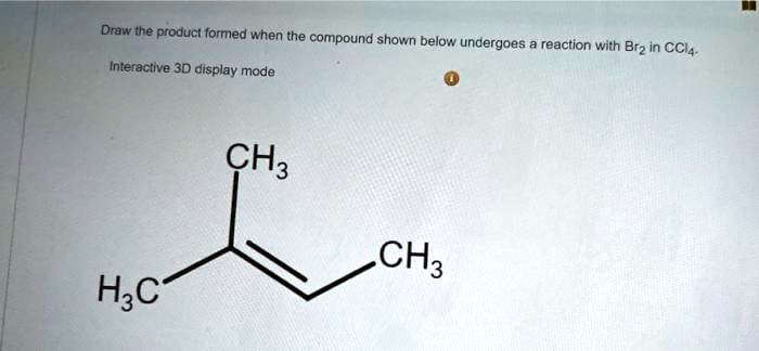 SOLVED: please help Draw the product formed when the compound shown below undergoes a reaction ...
