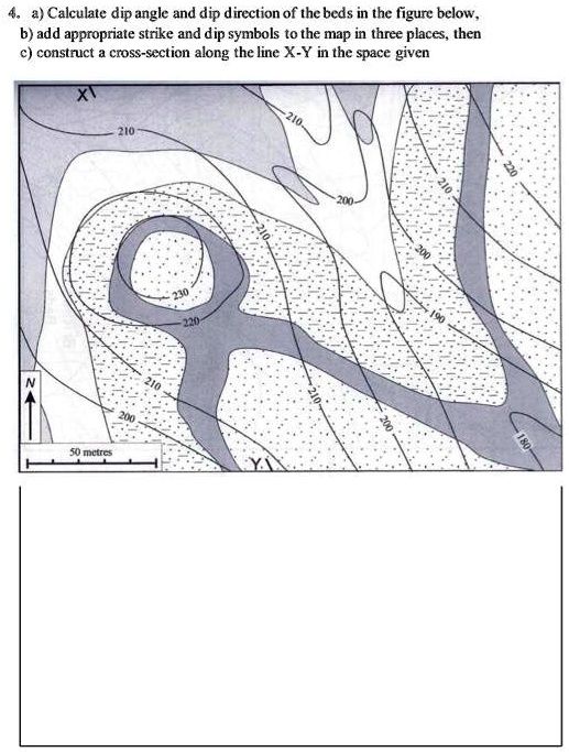 VIDEO solution: 4) Calculate dip angle and dip direction of the beds in ...