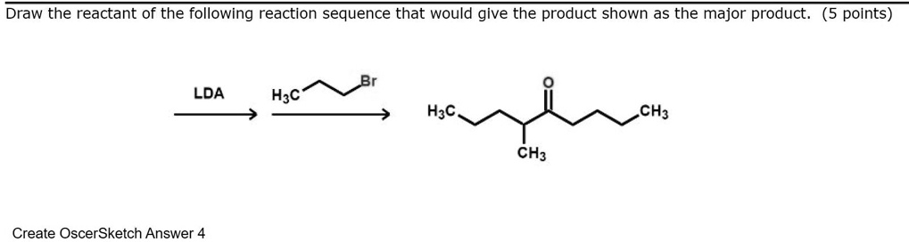 SOLVED:Draw the reactant of the following reaction sequence that would give the product shown as ...